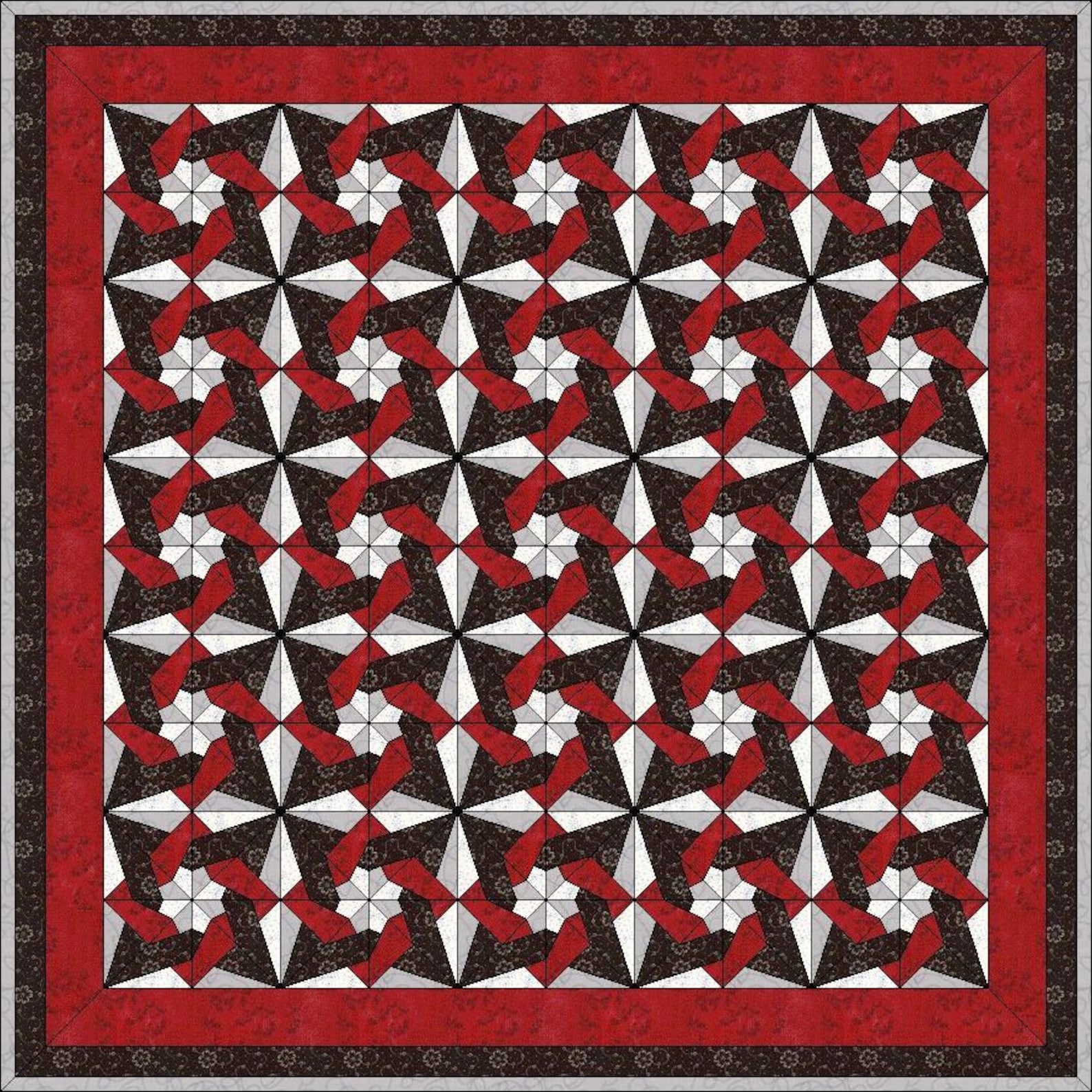Digital PDF Quilt Block Pattern|tangled Star Quilt Block Pattern|modern ...