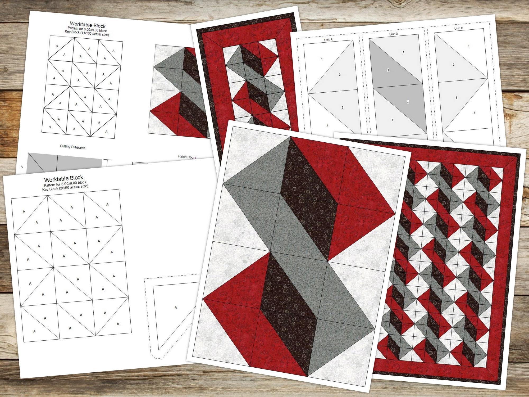 Digital PDF Quilt Block Pattern|twisted Pole Quilt Block Pattern|modern ...
