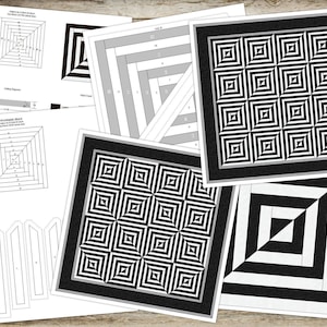 Digital PDF Quilt Block Pattern|optical Illusion Quilt Block Pattern ...
