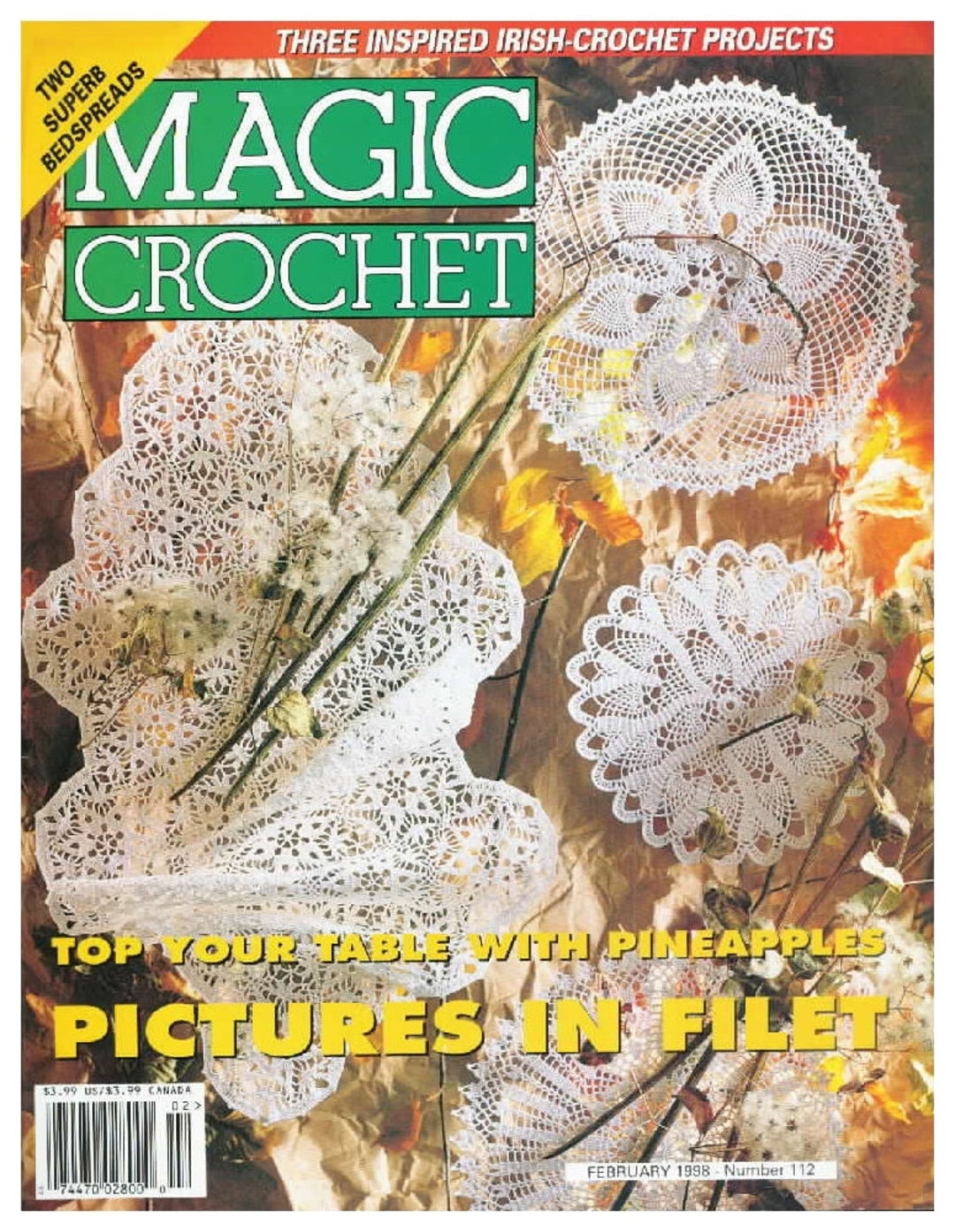 Vintage Crochet Pattern Magazine|magic Crochet #112 February 1998|26 ...