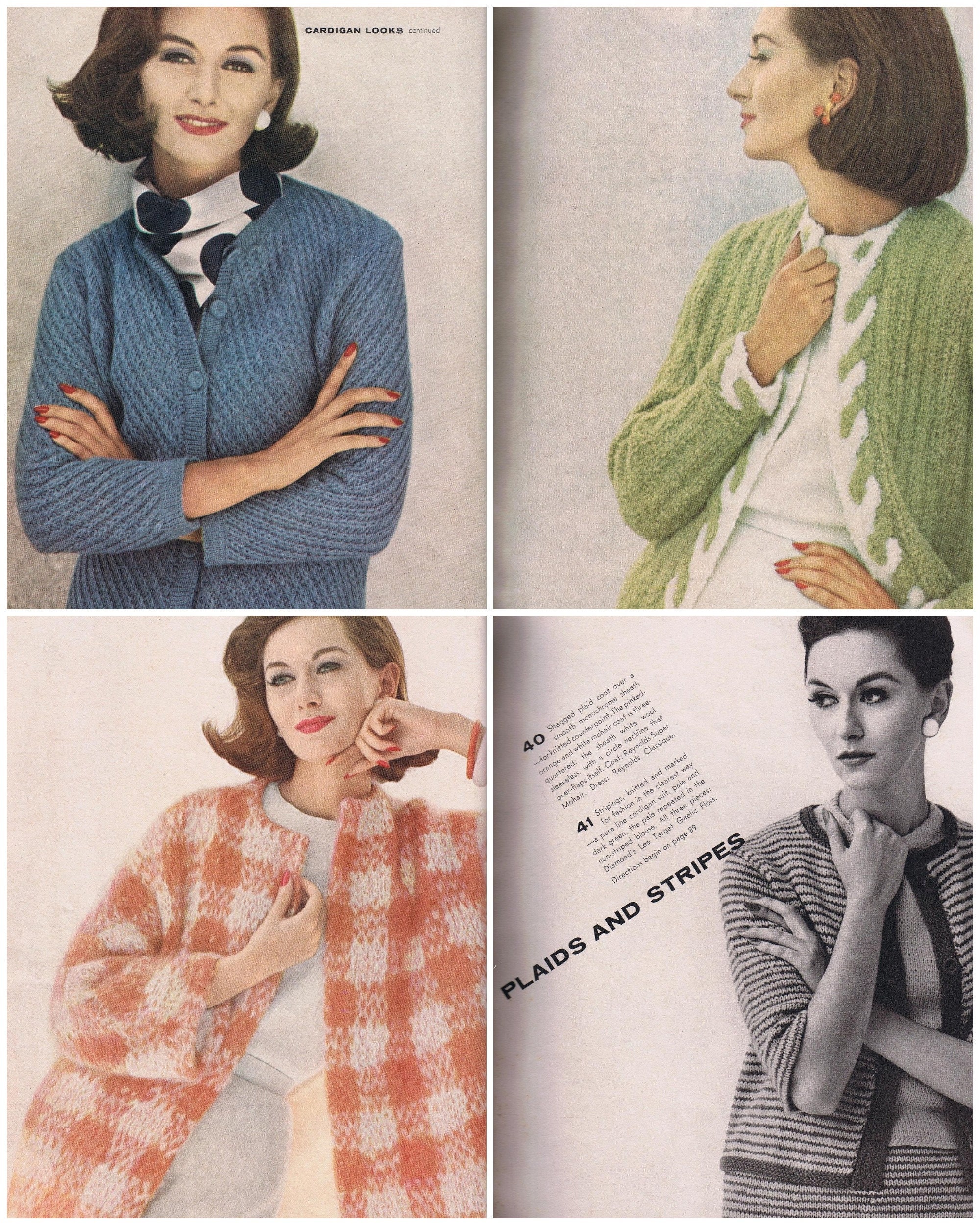 Vintage Knitting Pattern Magazine|vogue Knitting Book|spring-summer ...