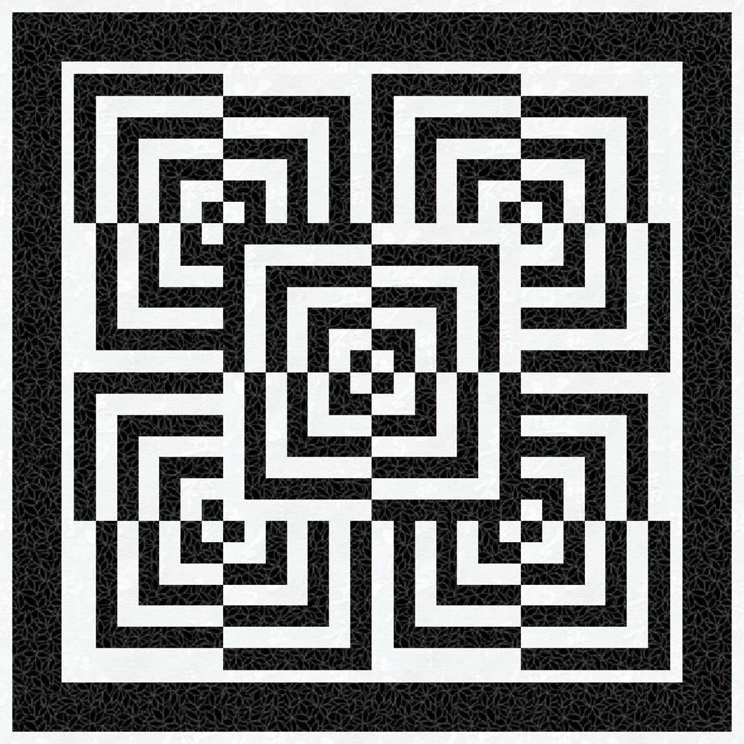 Digital PDF Quilt Block Pattern|optical Illusion Block Pattern (2 ...