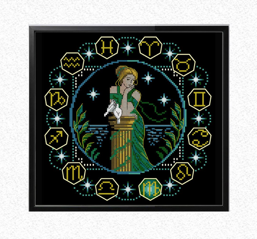Virgo Astrology Signs, Cross-stitch Pattern, Constellation, Star Signs ...