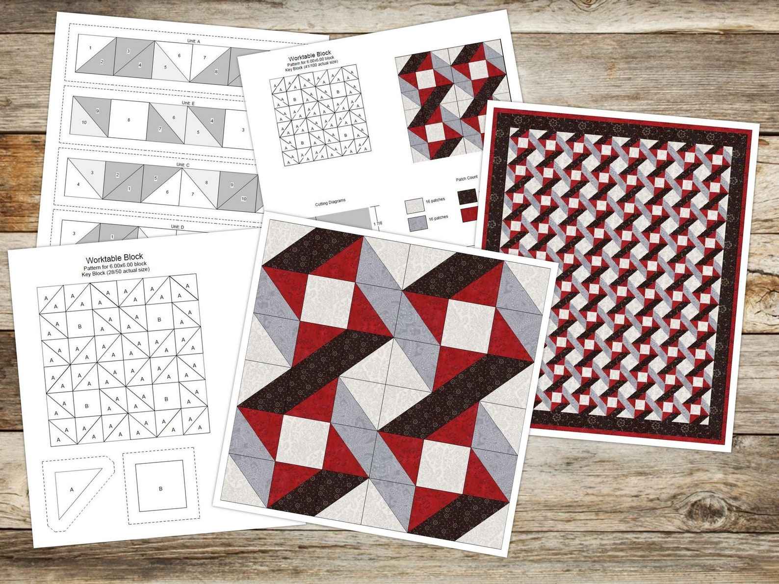Digital PDF Quilt Block Pattern|tangled Quilt Pattern (2)|modern ...
