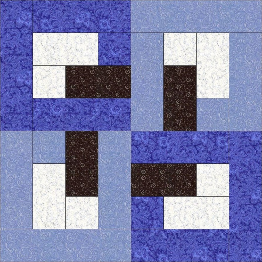 Digital PDF Quilt Block Pattern|interlocking Square Quilt Block Pattern ...