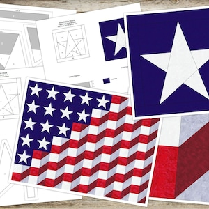 Digital PDF Quilt Block Pattern|american Flag Quilt Pattern|patriotic ...