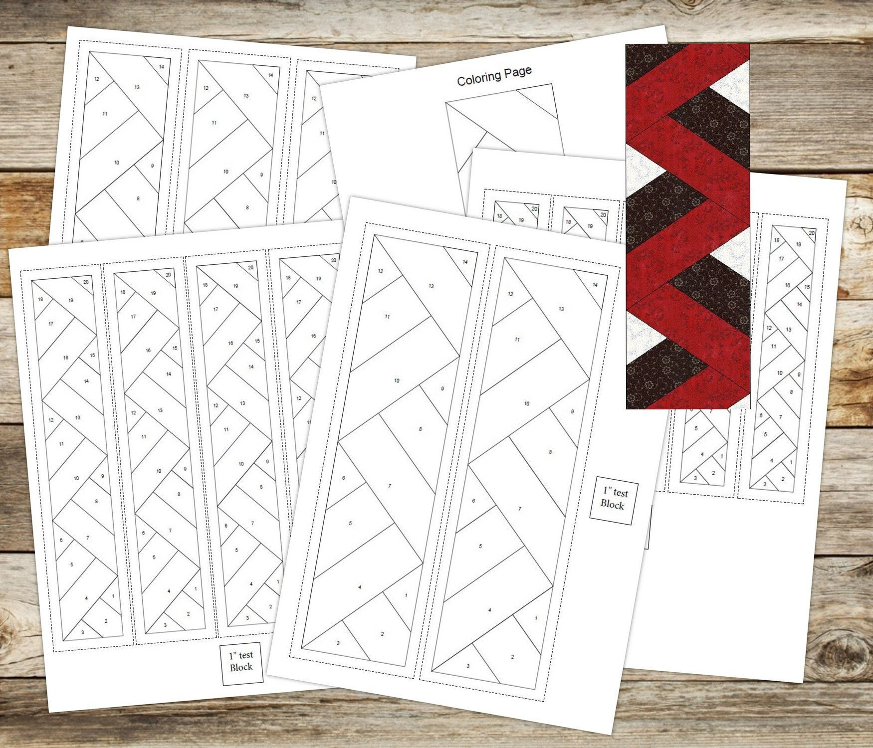 Foundation Paper Piecing (FPP) Templates | Twisted Quilt Border Pattern ...