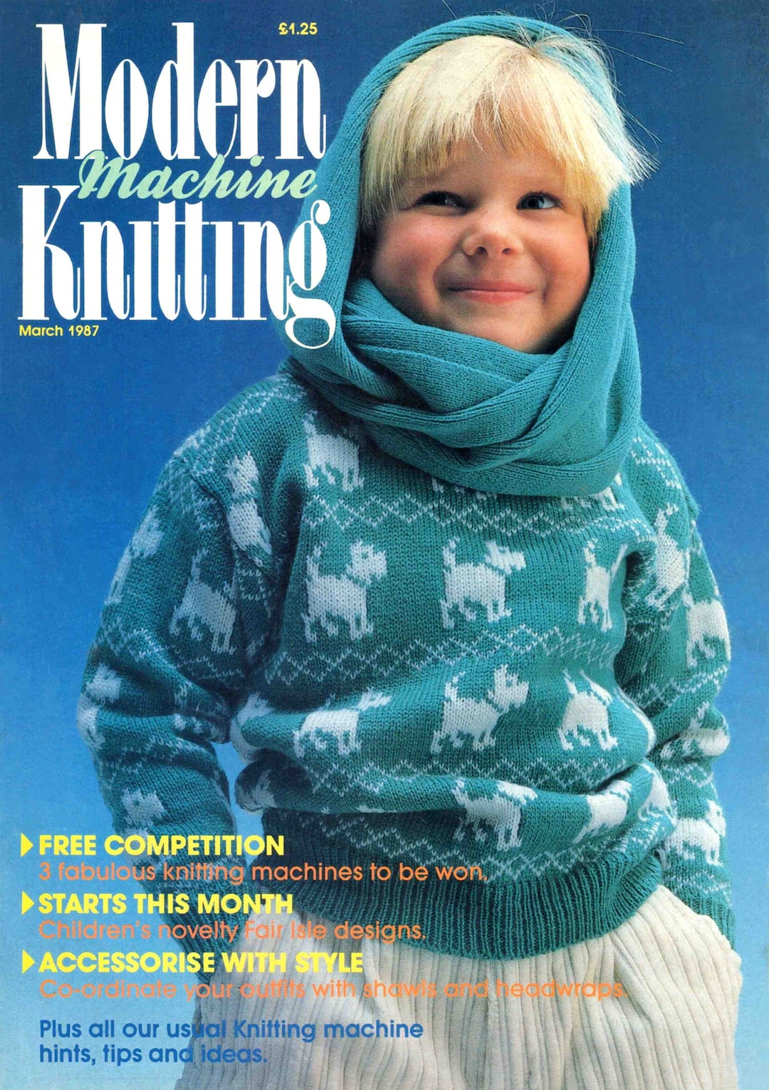 Vintage Knitting Machine Pattern Magazine|modern Machine Knitting March ...