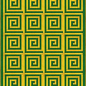 Digital PDF Quilt Block Pattern|quilt Block Greek Key|log Cabin Quilt ...