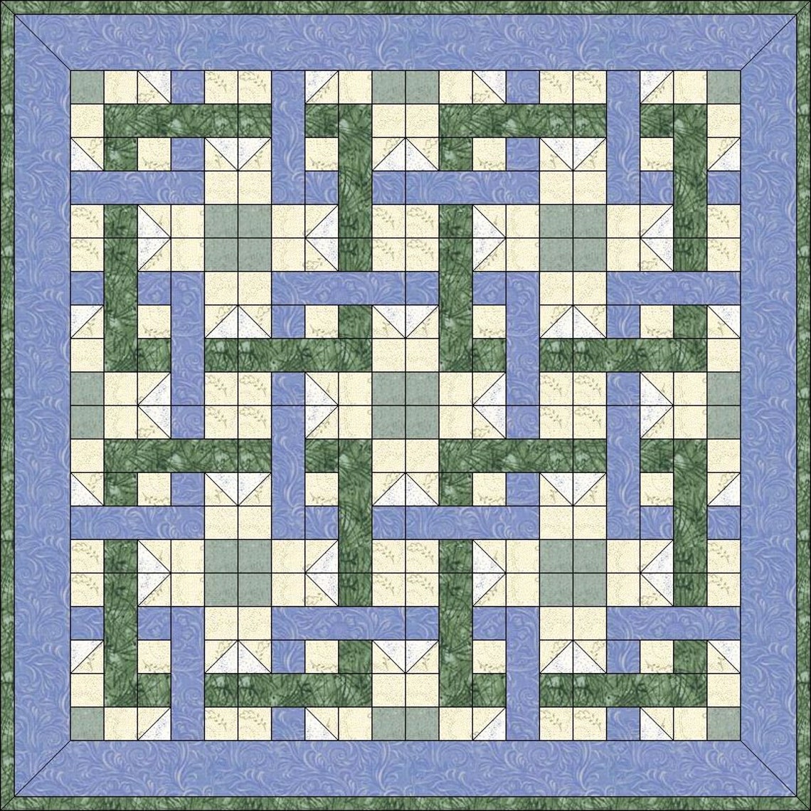 Digital PDF Quilt Block Pattern|interlocking Squares Quilt Block ...