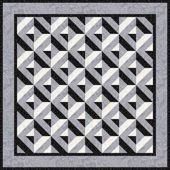 Digital PDF Quilt Block Pattern3d Design Quilt Block Pattern - Etsy