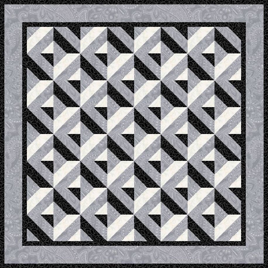 Digital PDF Quilt Block Pattern3d Design Quilt Block Pattern - Etsy