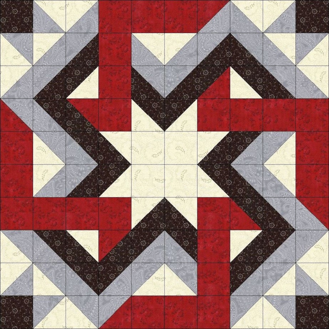 Digital PDF Quilt Block Pattern|tangled Quilt Pattern|cross Quilt Block ...