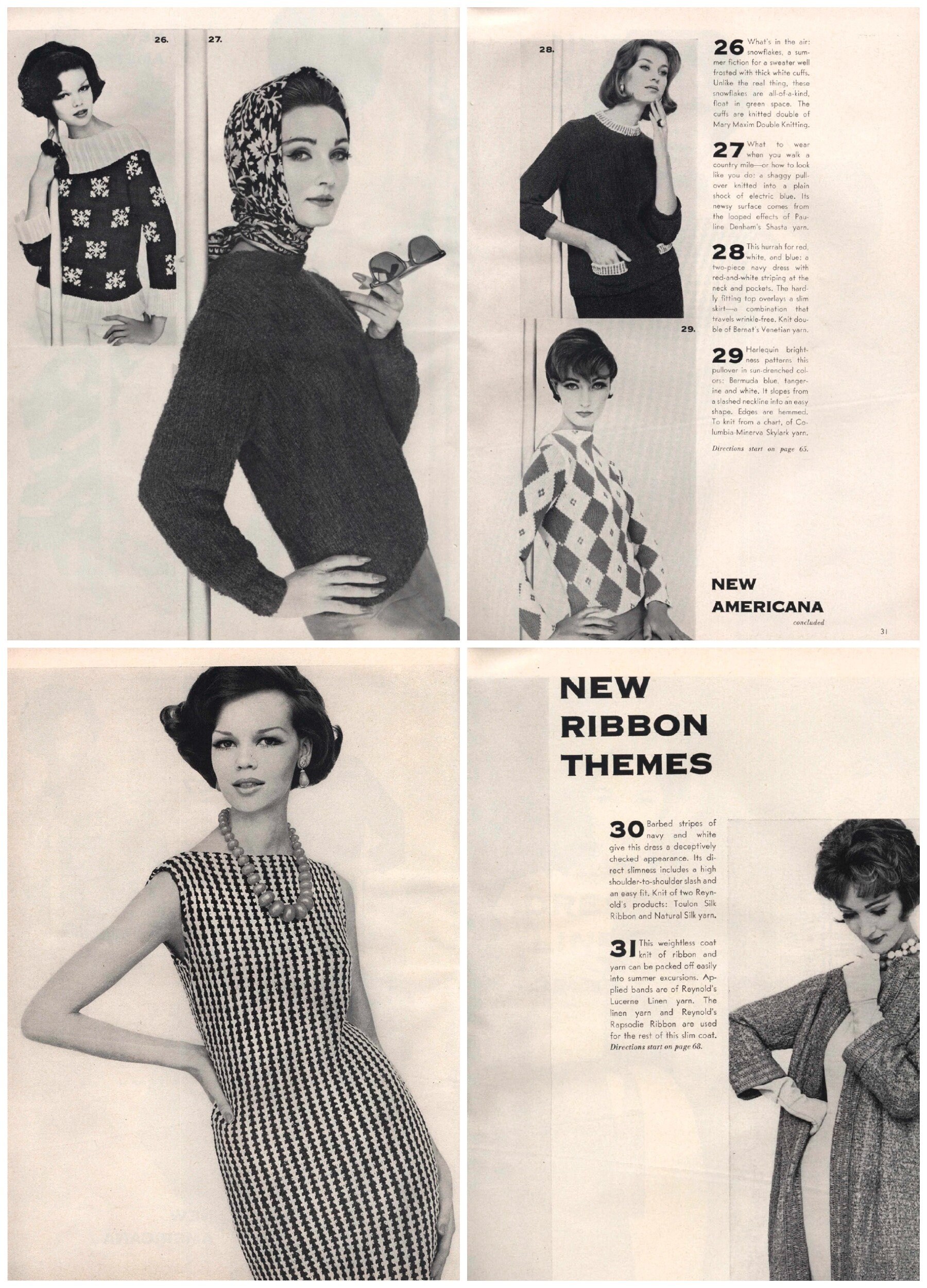 Vintage Vogue Knitting Magazine | Spring-summer 1962 (PDF Pattern) - Etsy