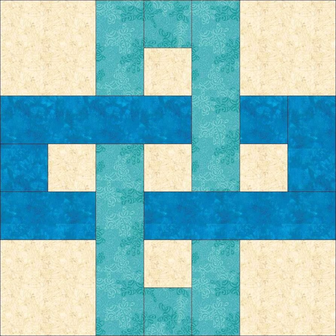 Digital PDF Quilt Block Pattern|chain Link Quilt Block|modern Patchwork ...