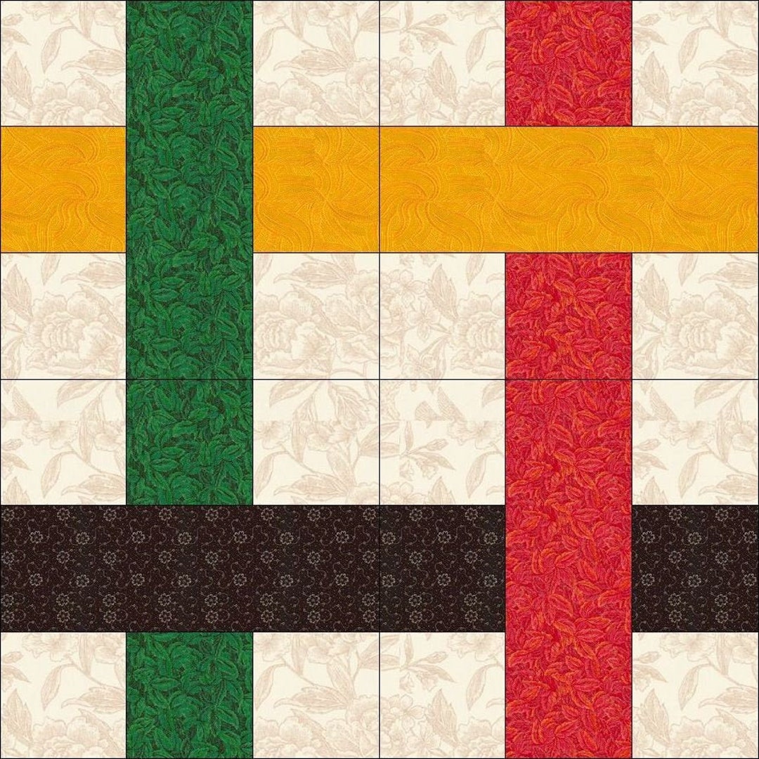Digital PDF Quilt Block Pattern|basket Weave Quilt Block Pattern|modern ...
