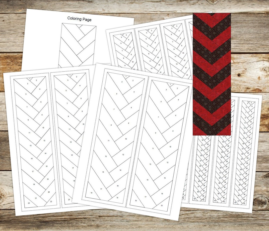 Foundation Paper Piecing (FPP) Templates | Chevron Quilt Border Pattern ...