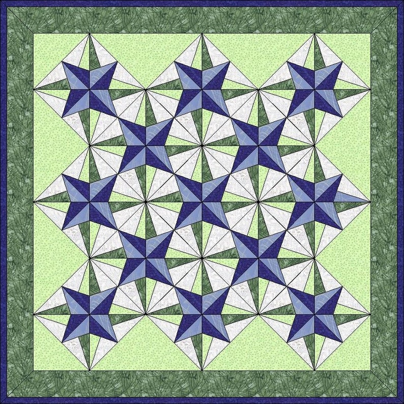 Digital PDF Quilt Block Patternblazing Star Quilt Block | Etsy