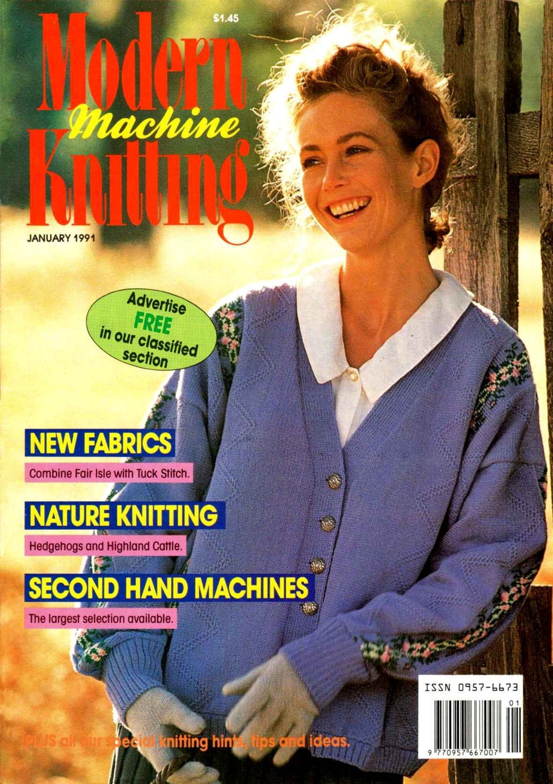 Vintage Knitting Machine Pattern Magazine|machine Knitting JAN. 1991 ...