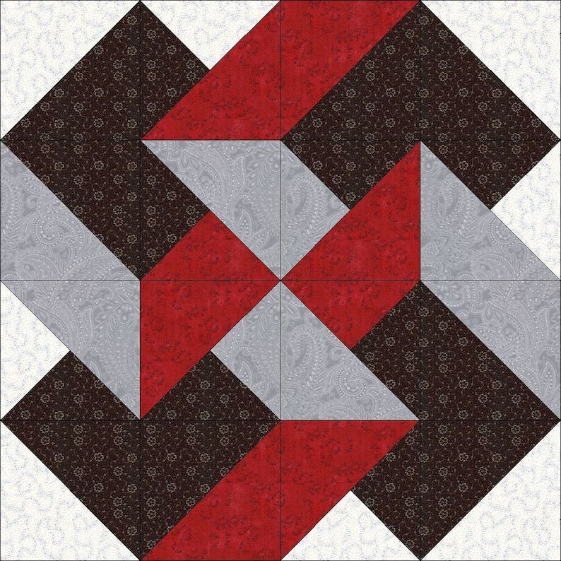 Digital PDF Quilt Block Patternfour Cubes Quilt Block - Etsy