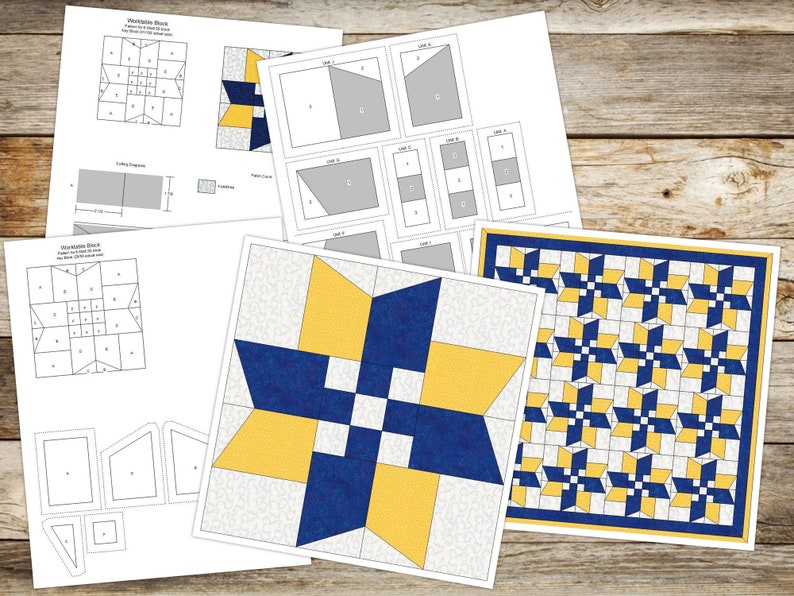 Digital PDF Quilt Block Patternnebraska Windmill Quilt Block - Etsy