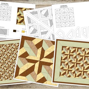 Digital PDF Quilt Block Pattern|lattice Quilt Block Pattern|modern ...