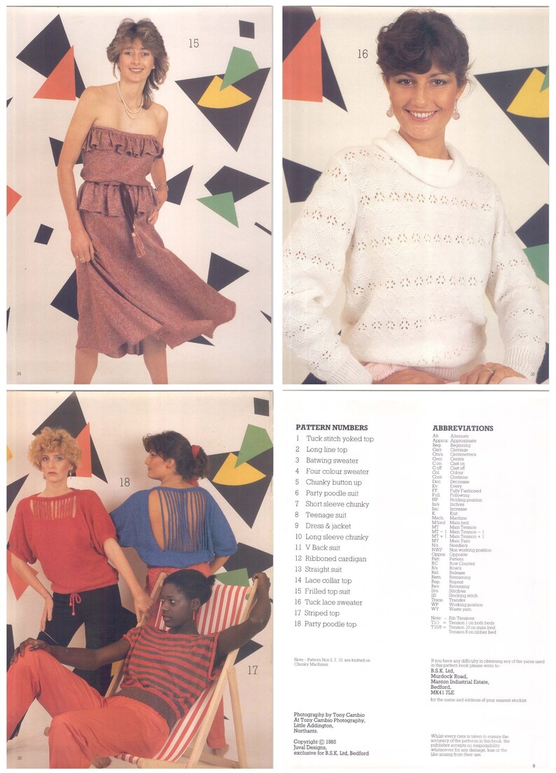 Vintage (1985) Knitting Machine Patterns Magazine|brother Designer ...