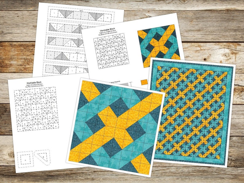 Digital PDF Quilt Block Pattern|kentucky Chain Quilt Block Pattern ...