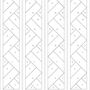 Foundation Paper Piecing (FPP) Templates | Twisted Quilt Border Pattern ...