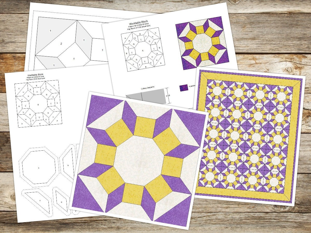 Digital PDF Quilt Block Pattern|castle Wall Quilt Block Pattern|modern ...