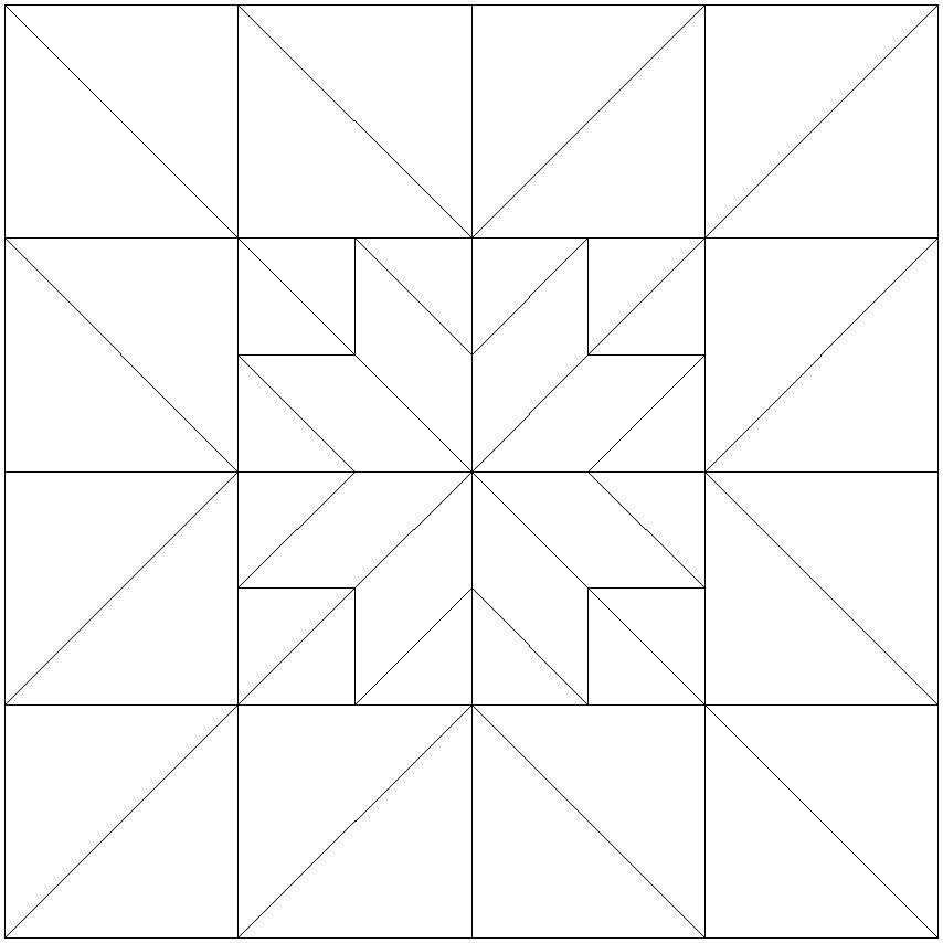 Foundation Paper Piecing (FPP) Templates|double Star Quilt Block ...