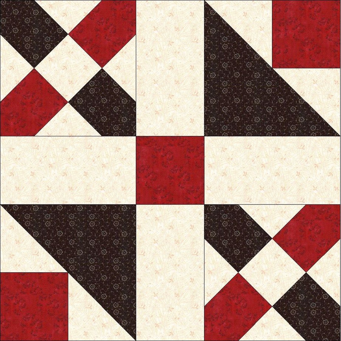 Digital PDF Quilt Block Pattern|leap Frog Quilt Block Pattern (2 ...