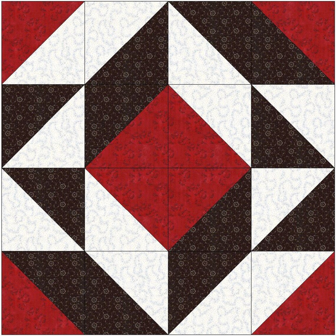 Digital PDF Quilt Block Pattern|3d Design Quilt Block Pattern (4)|3D ...