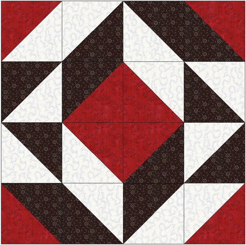 Digital PDF Quilt Block Pattern3d Design Quilt Block Pattern | Etsy