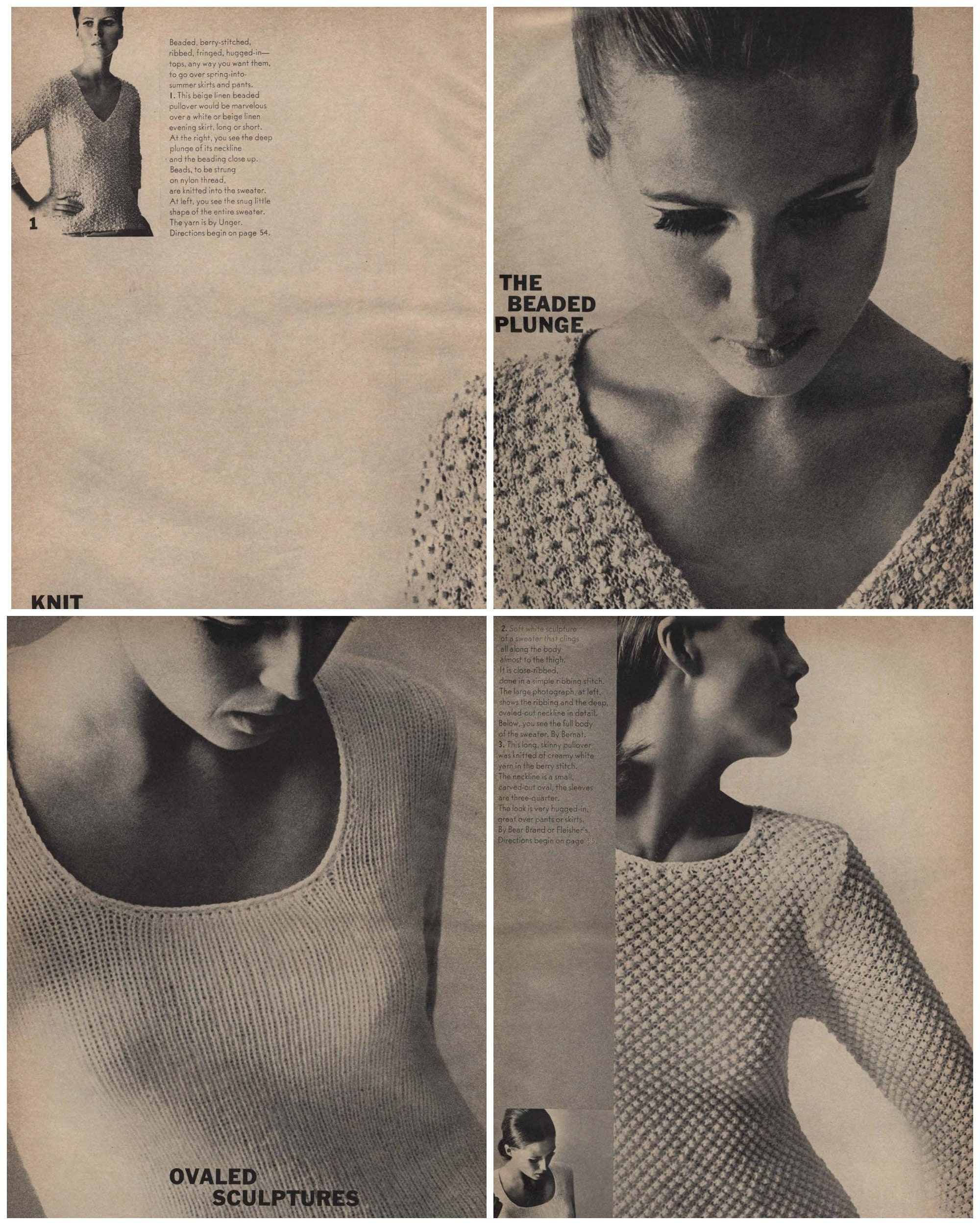 Vintage Knitting Pattern Magazinevogue Knittingspring-summer | Etsy