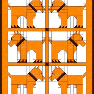 Digital PDF Quilt Block Pattern|the Dog Quilt Block Pattern|modern ...