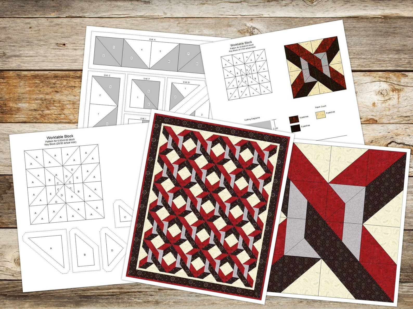 Digital PDF Quilt Block Patternwoven Quilt Block Pattern | Etsy