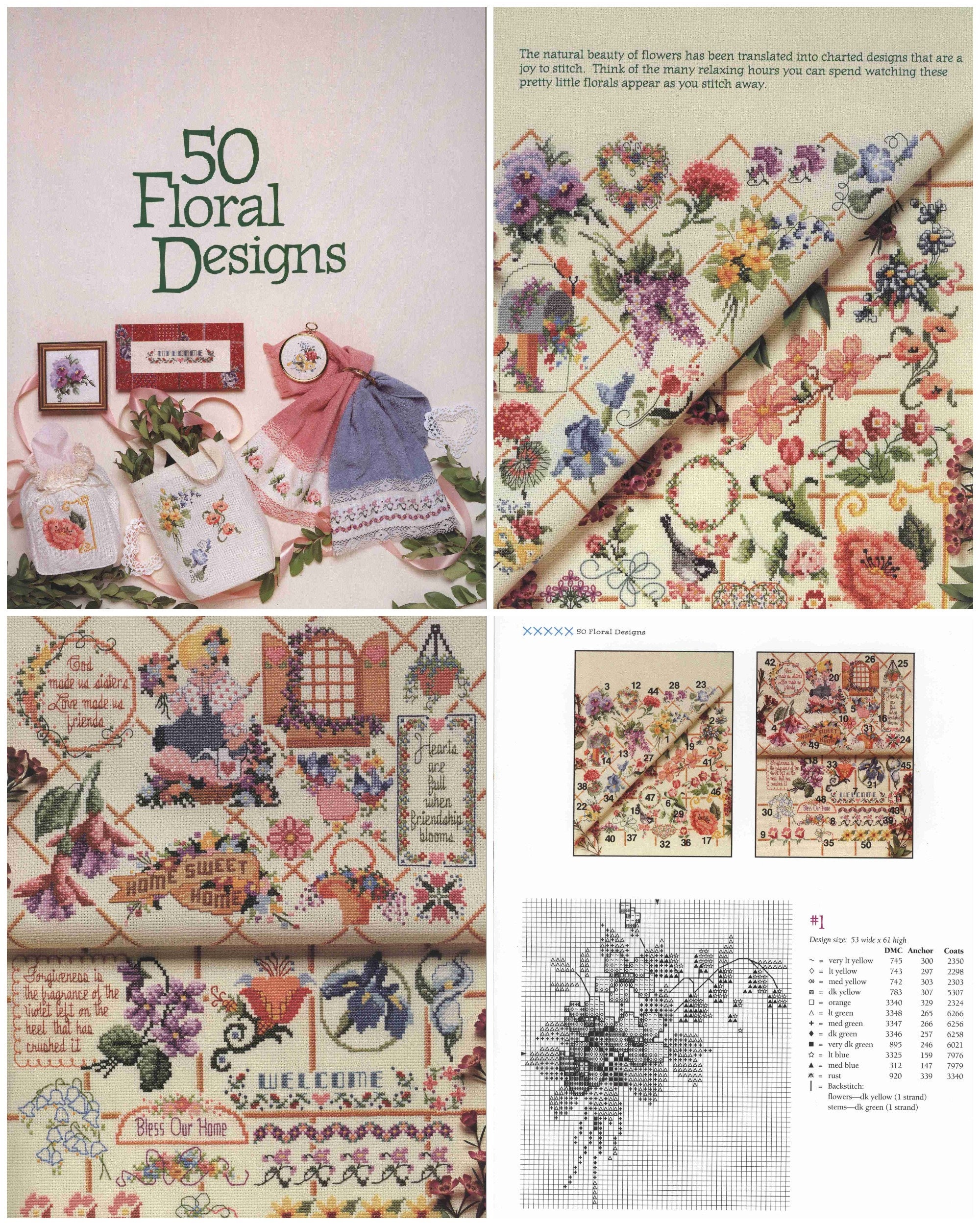 Vintage Cross-stitch Pattern Book501 Cross Stitch Designs by | Etsy