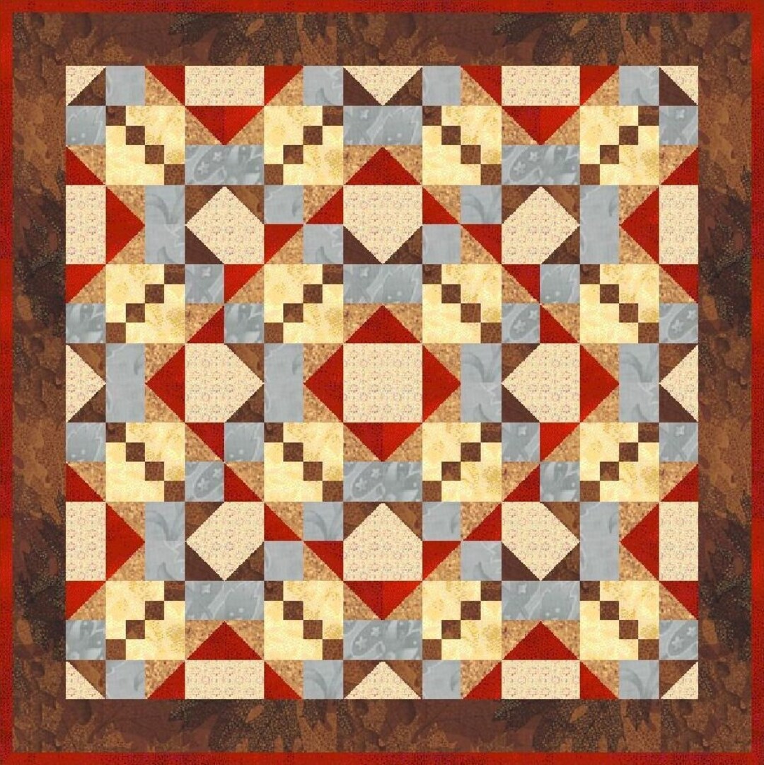 Digital PDF Quilt Block Pattern|autumn Candlestick Quilt Block Pattern ...