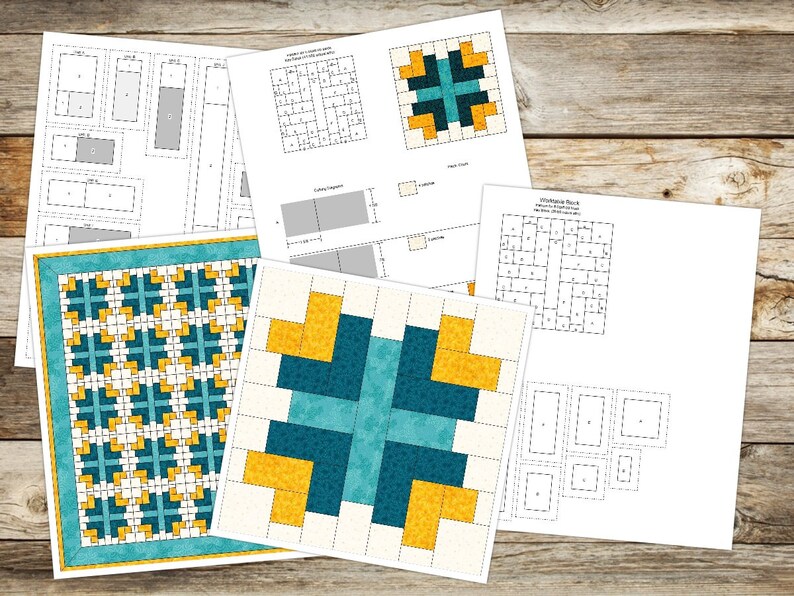 Digital PDF Quilt Block Patternadori Quilt Block Patternlog - Etsy