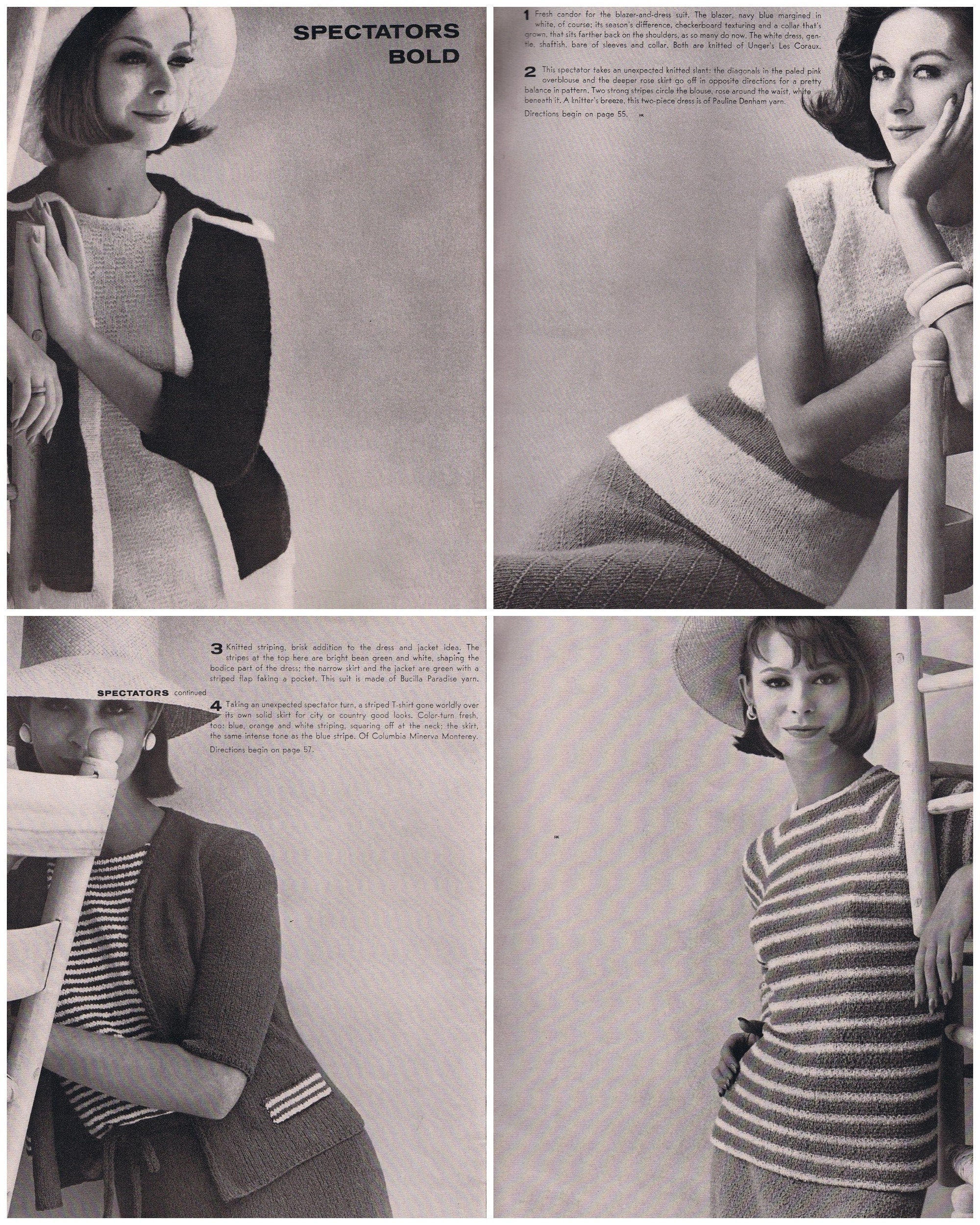 Vintage Knitting Pattern Magazine|vogue Knitting Book|spring-summer ...