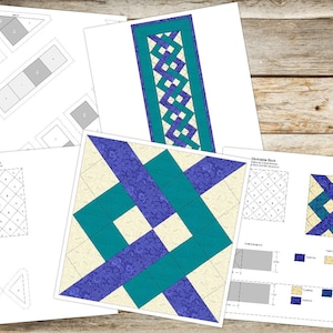 Digital PDF Quilt Block Pattern|interlocking Chain Quilt Block Pattern ...