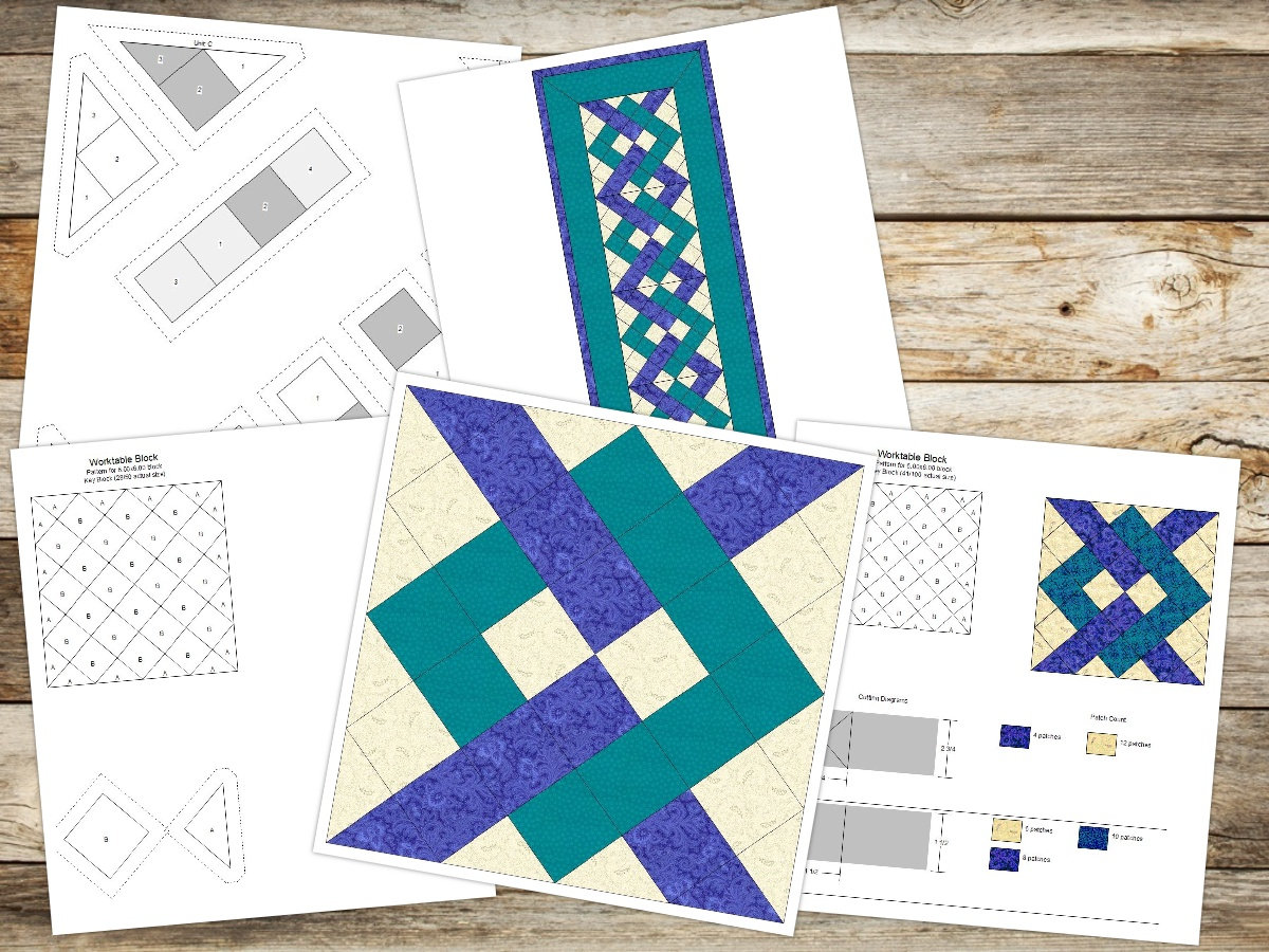 Digital PDF Quilt Block Patterninterlocking Chain Quilt Block - Etsy