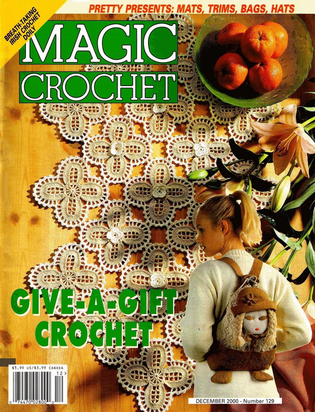 Vintage Crochet Pattern Magazine|magic Crochet #129 December 2000|29 ...