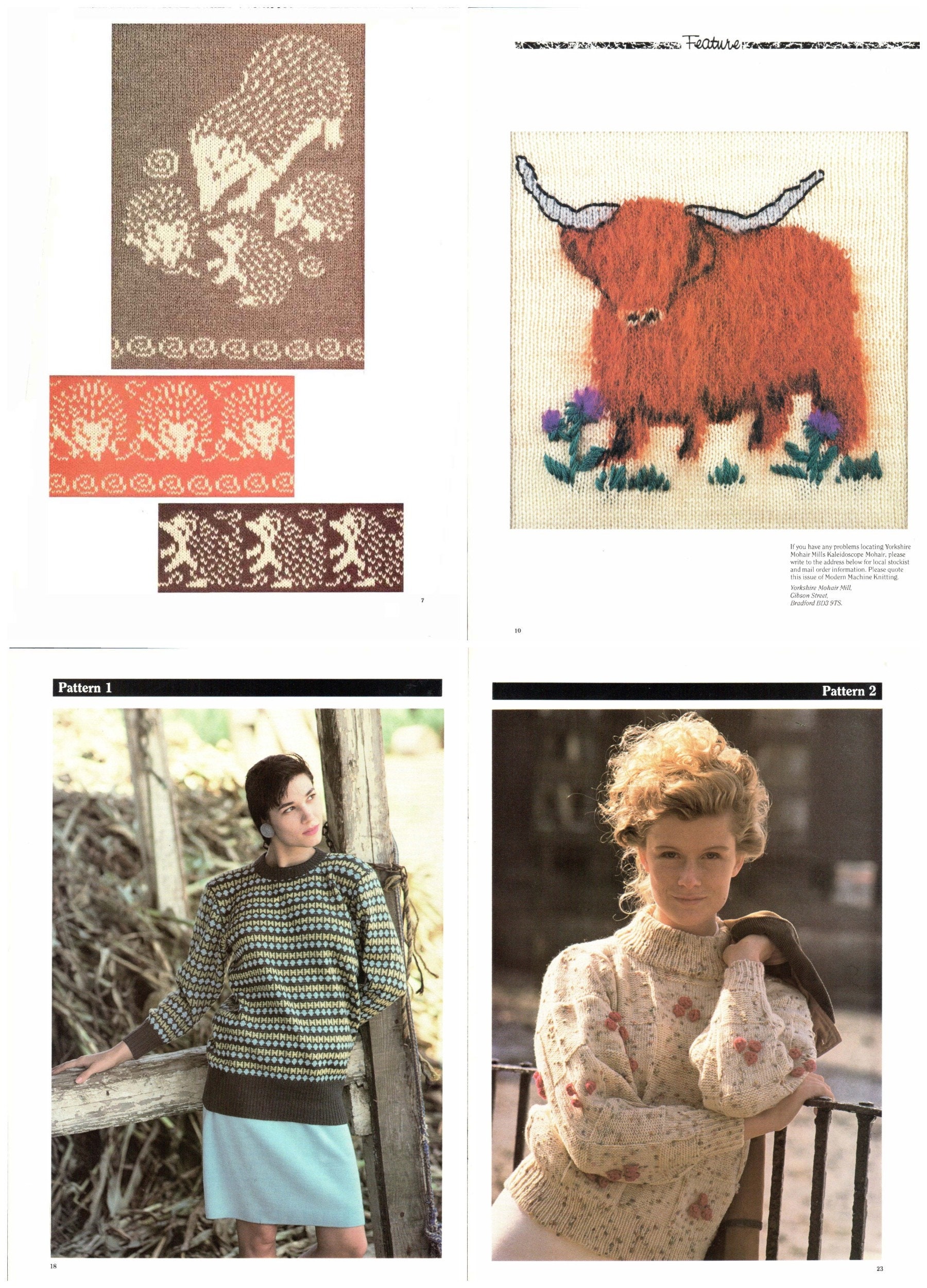 Vintage Knitting Machine Pattern Magazine|machine Knitting JAN. 1991 ...