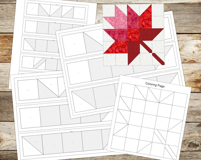 Maple Leaf Block PDF Pattern - Etsy Canada