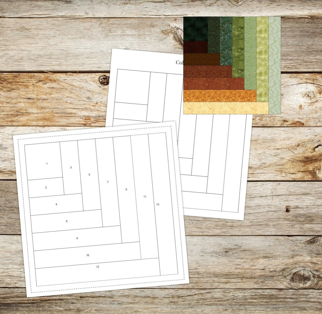 Foundation Paper Piecing (FPP) Templates|chevron Log Cabin Block ...