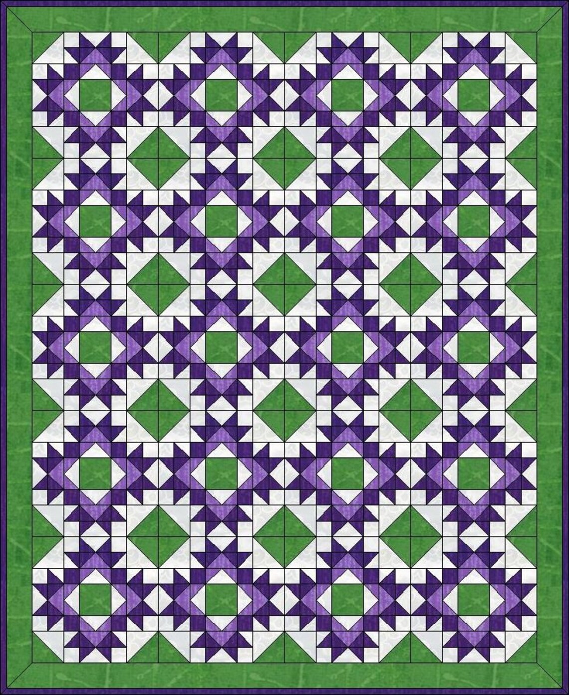 Digital PDF Quilt Block Patternthistle Bloom Quilt Block - Etsy