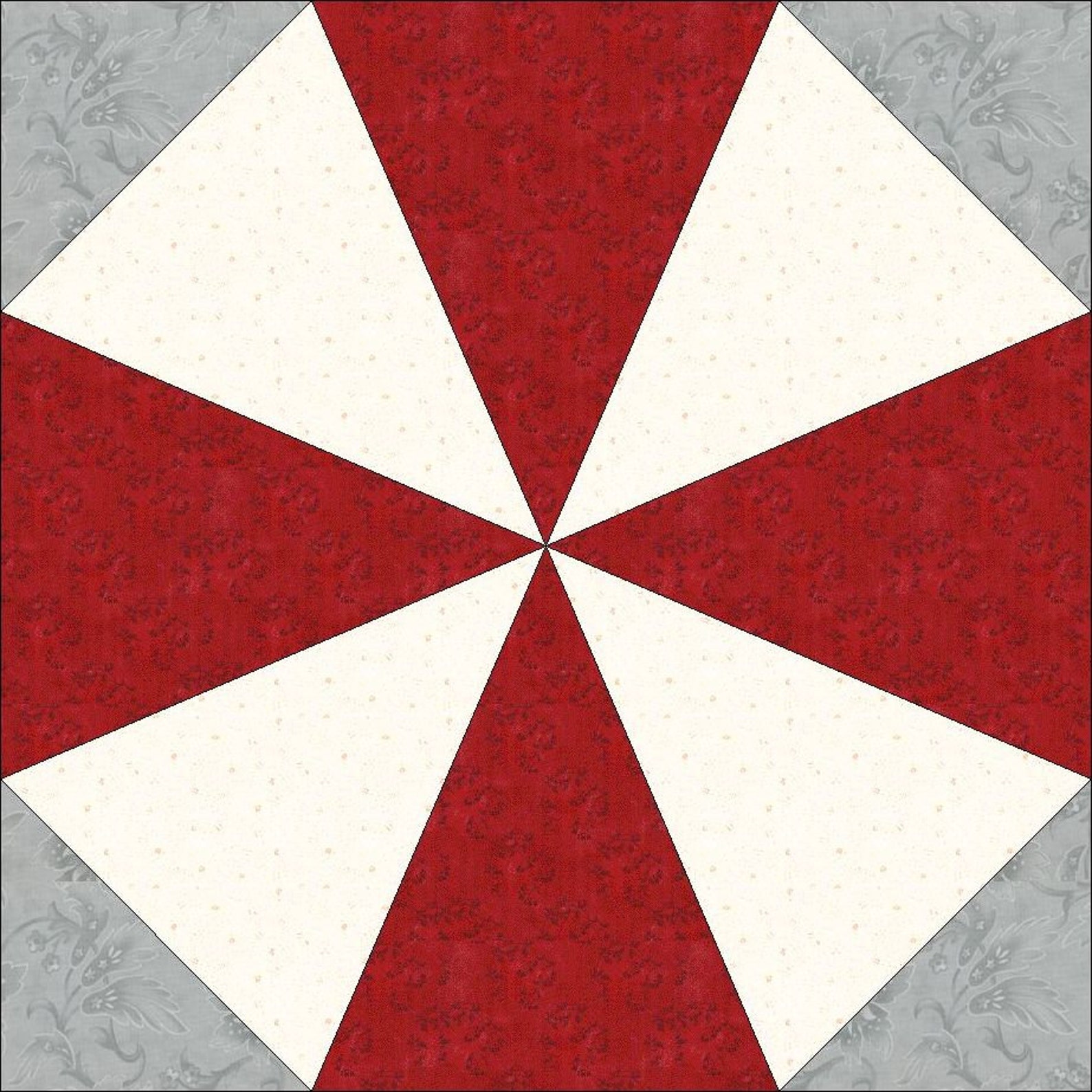 Digital PDF Quilt Block Pattern|kaleidoscope Quilt Block Pattern (2 ...