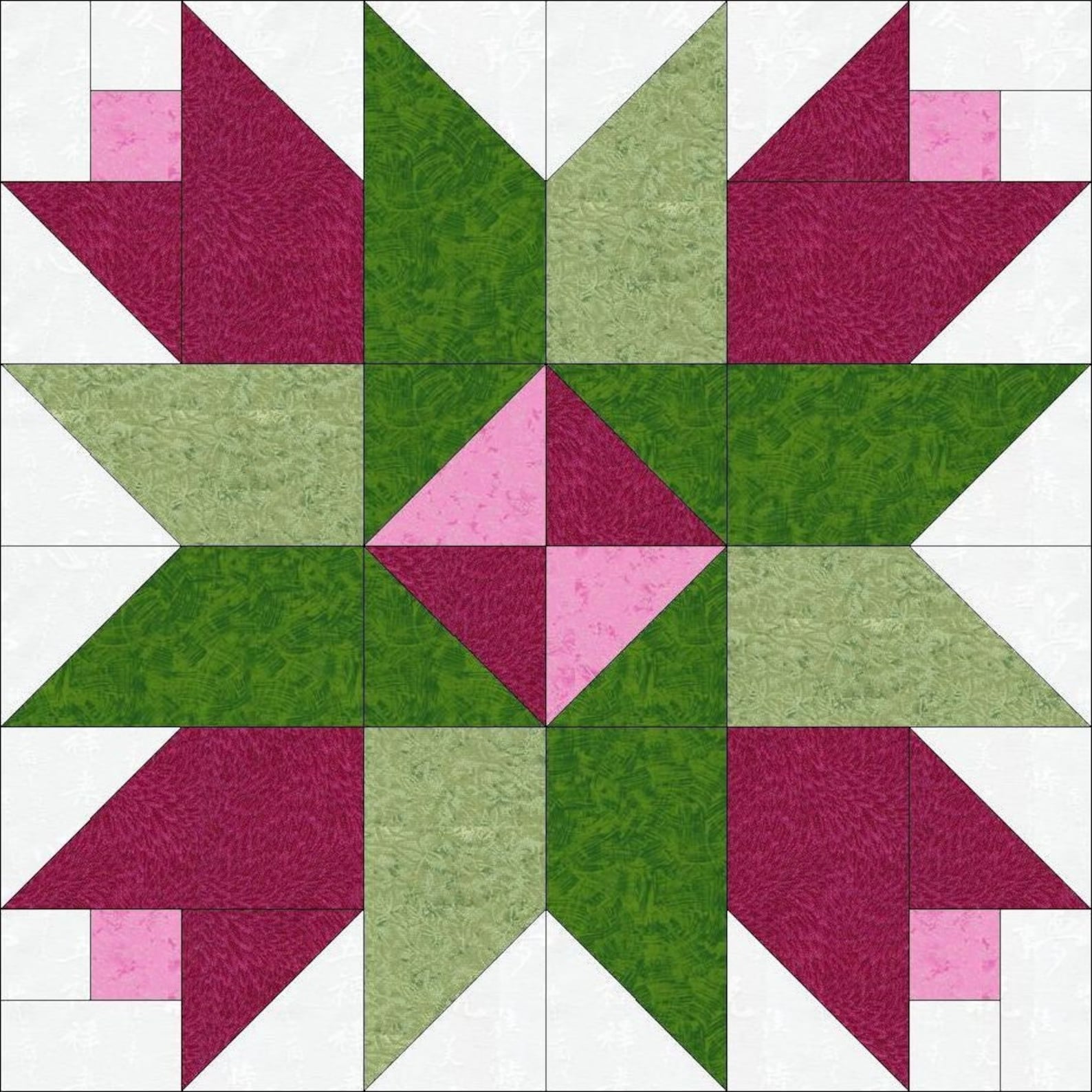 Digital PDF Quilt Block Patterntulip Quilt Block - Etsy